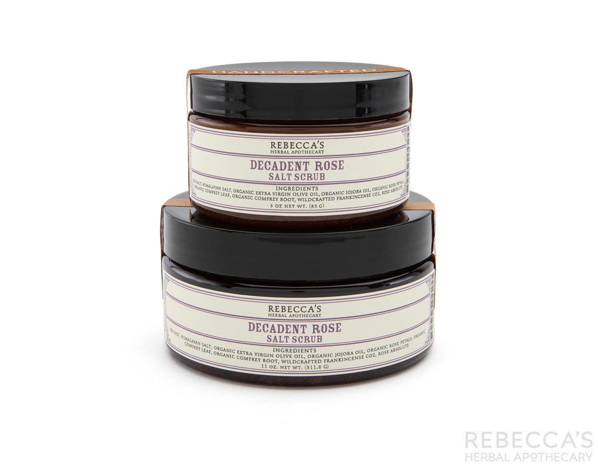Decadent Rose Salt Scrub – Rebecca's Herbal Apothecary